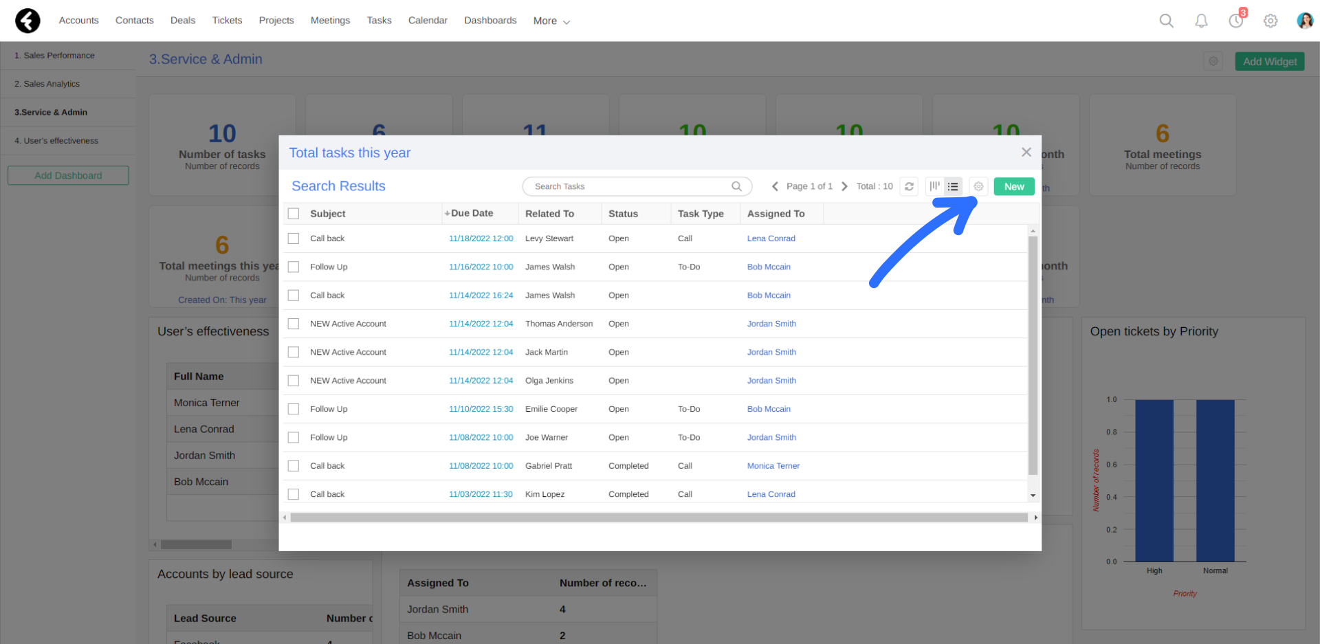 Getting started with dashboards | Fireberry Support